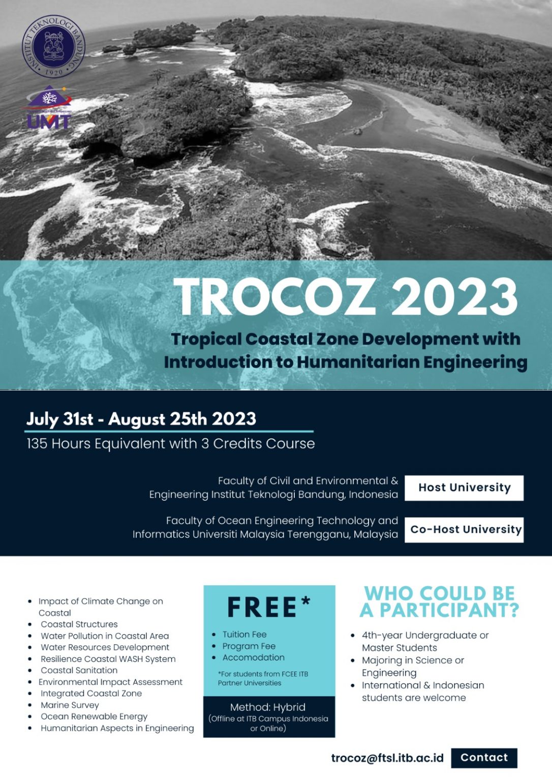 TROPICAL COASTAL ZONE DEVELOPMENT SUMMER PROGRAM 2023 – Fakultas Teknik ...