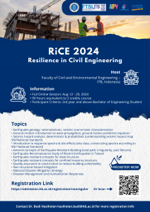 Resilience in Civil Engineering (RiCE 2024) – Fakultas Teknik Sipil dan Lingkungan
