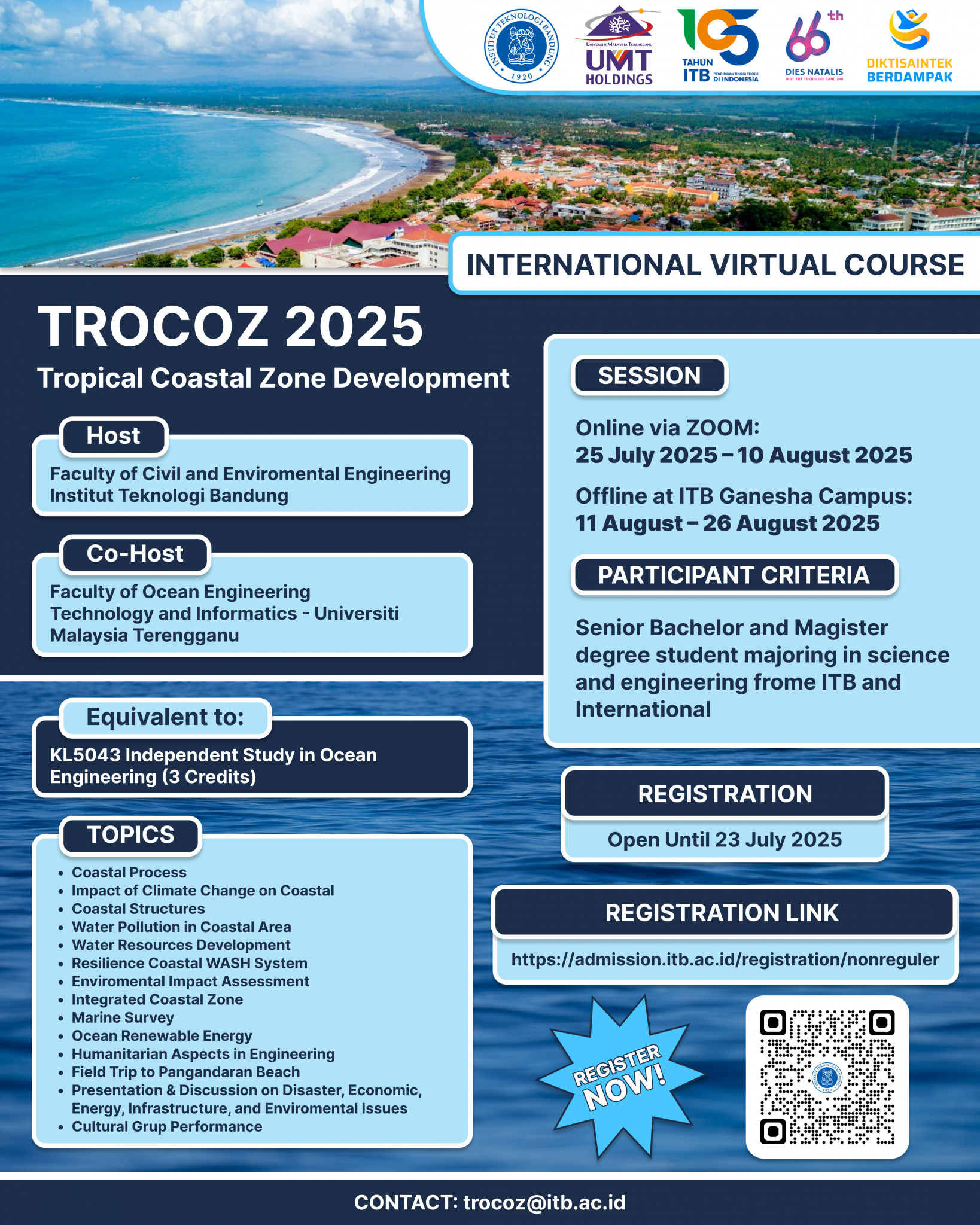 TROPICAL COASTAL ZONE DEVELOPMENT SUMMER PROGRAM 2025 – Fakultas Teknik ...